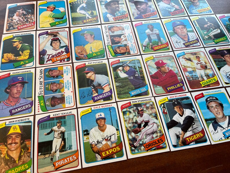 1980 Topps Baseball Cards Lot of 30 Cards - Etsy