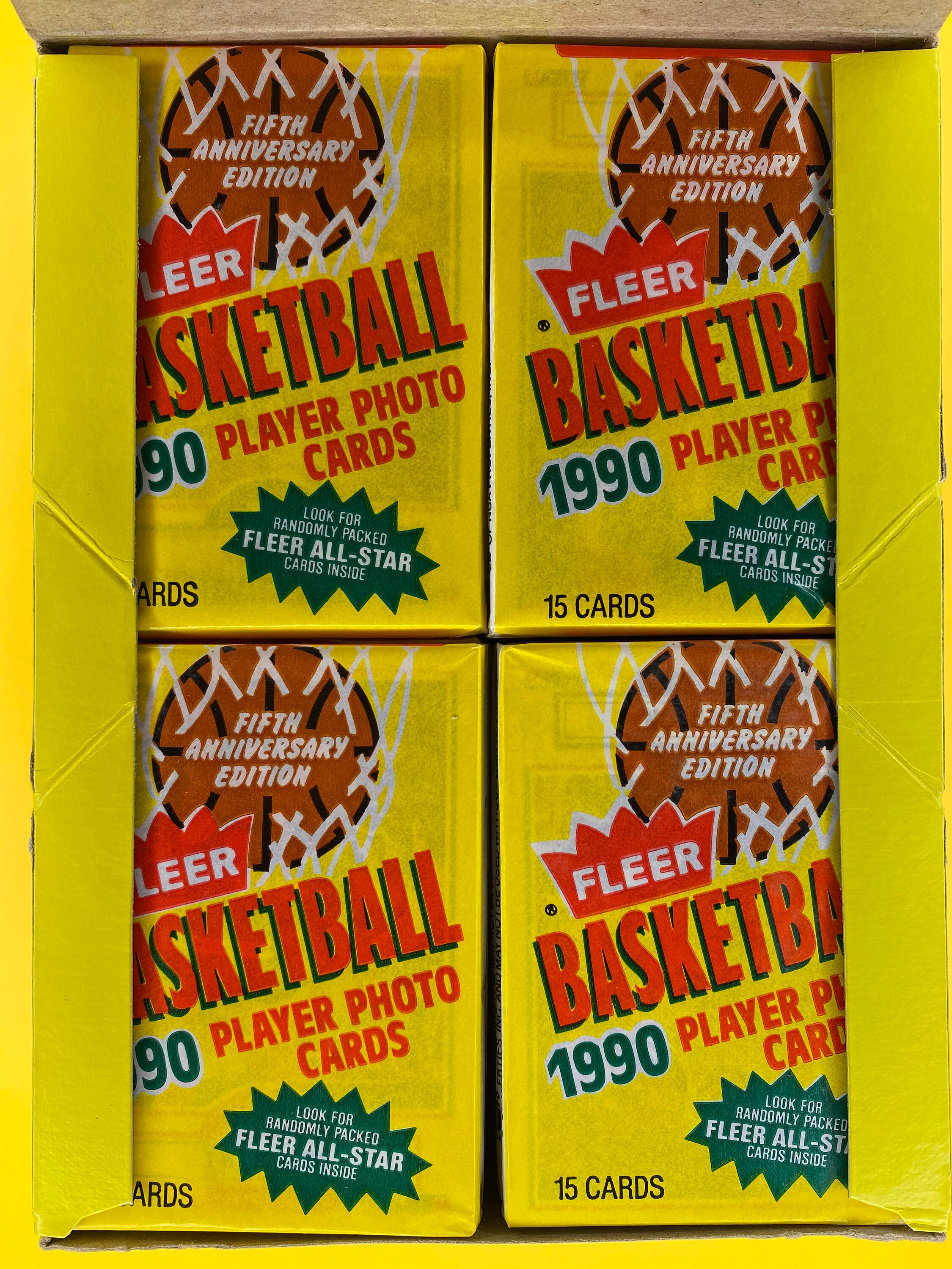 1990 Fleer Basketball Wax Packs Lot of 4 - Etsy