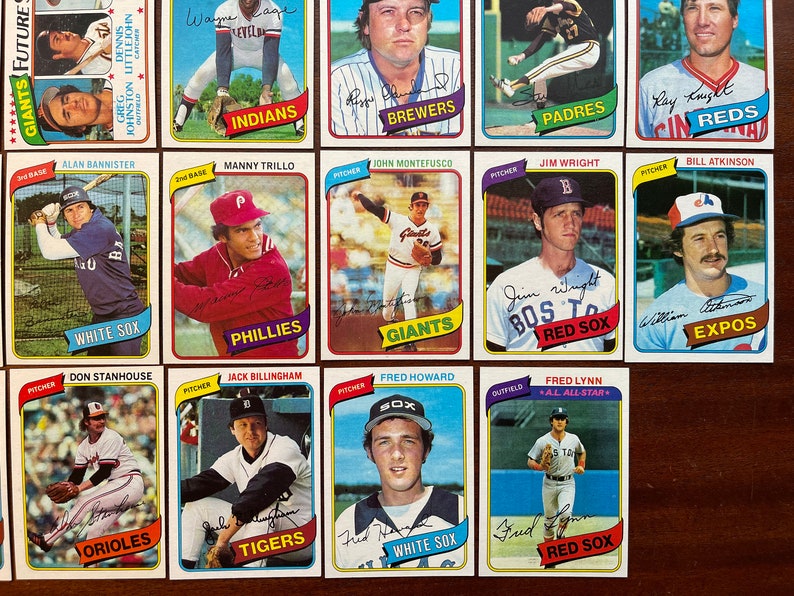 1980 Topps Baseball Cards Lot of 30 Cards - Etsy