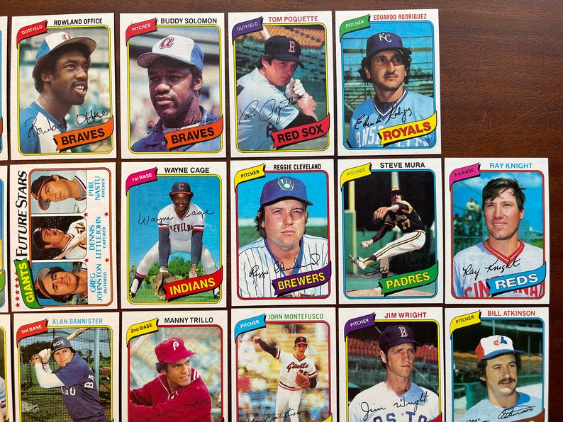 1980 Topps Baseball Cards Lot of 30 Cards - Etsy