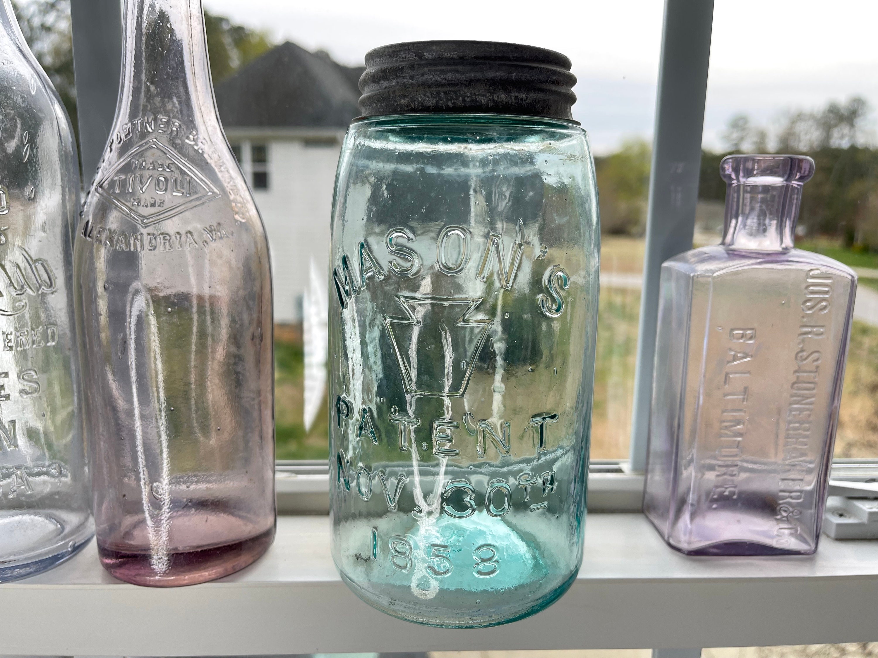 Keystone Vintage Quart Mason Jar Mason's Patent Nov. - Etsy