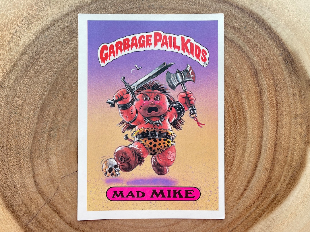 1986 Garbage Pail Kids, Mad Mike #33, 1st Series, Giant Stickers - Etsy