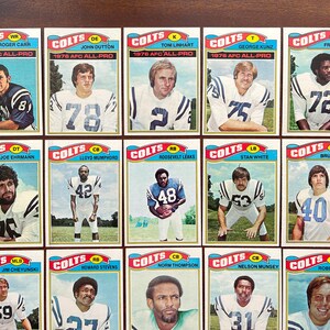 1977 Topps Football Cards, Lot of (18), Baltimore Colts - Etsy