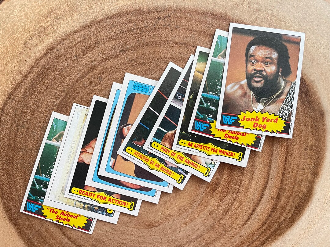 1985 Topps Wrestling Cards, Lot of (10), WWF, Junk Yard Dog, the Animal ...