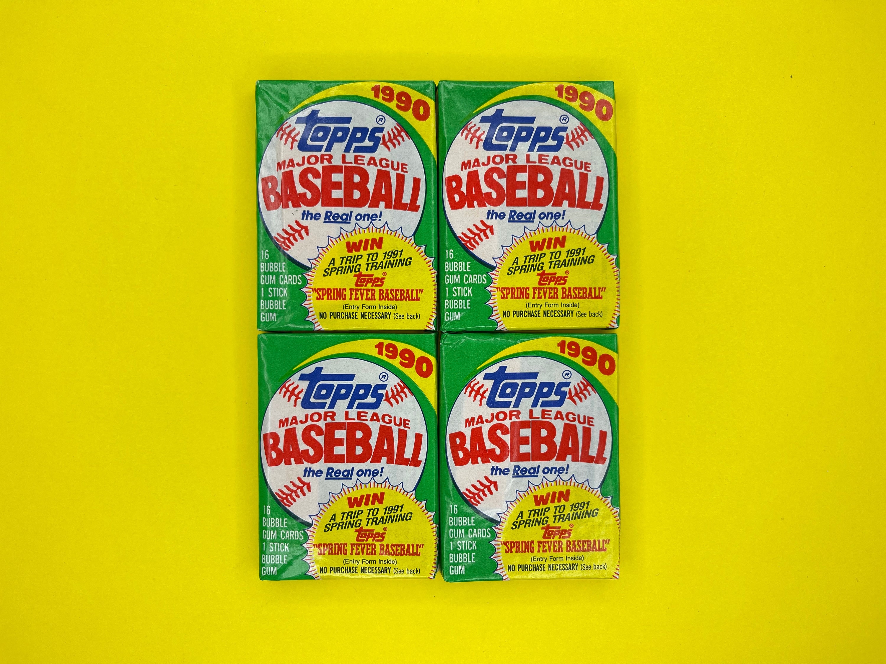 1990 Topps Baseball Wax Packs - Unopened Lot of (4) - Etsy