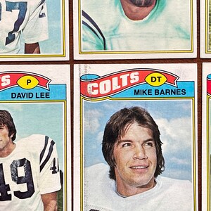 1977 Topps Football Cards, Lot of (18), Baltimore Colts - Etsy