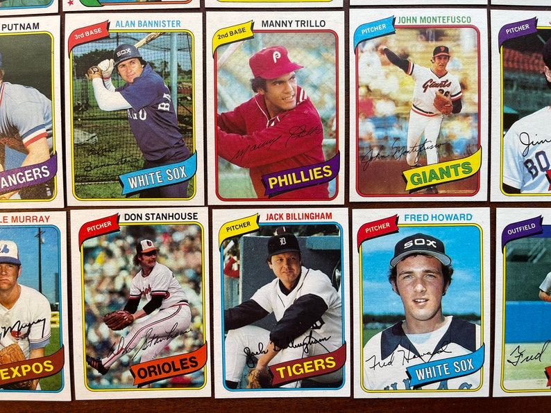 1980 Topps Baseball Cards Lot of 30 Cards - Etsy