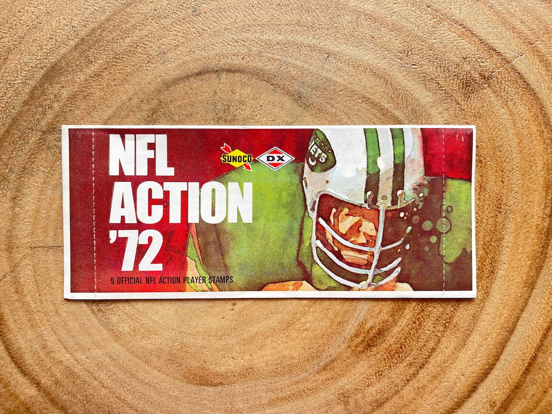 1972 Sunoco DX Football Sticker-stamps, (9) per Tri-fold, Look for ...