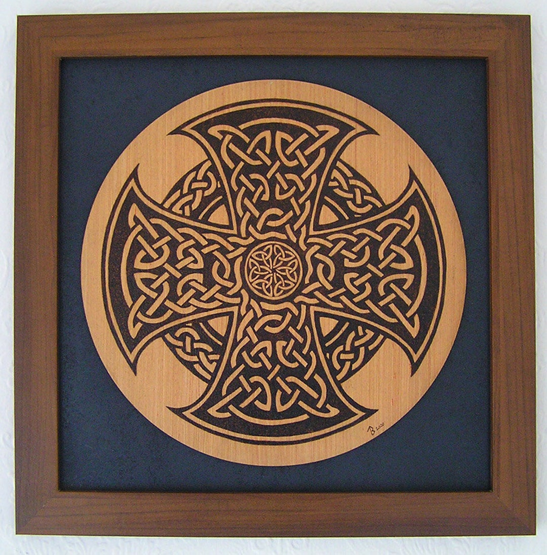 Celtic Style Cross. Pyrography Art - Etsy