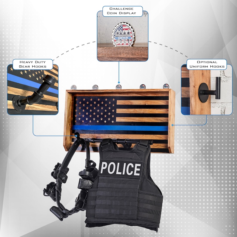 Guard the Line Police Gear Wall Rack - Etsy
