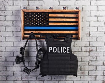 Guard the Line Police Gear Wall Rack With Quick Access Safe - Etsy