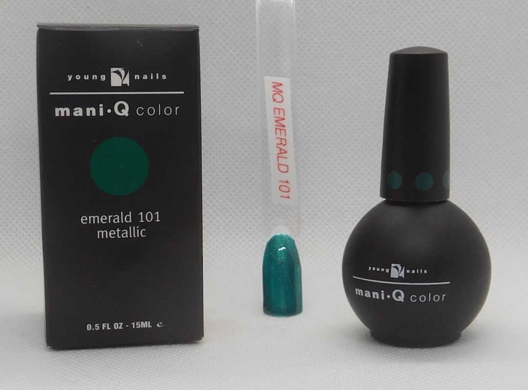 Young Nails Mani-q Color Gel Polish 'emerald 101' NEW - Etsy