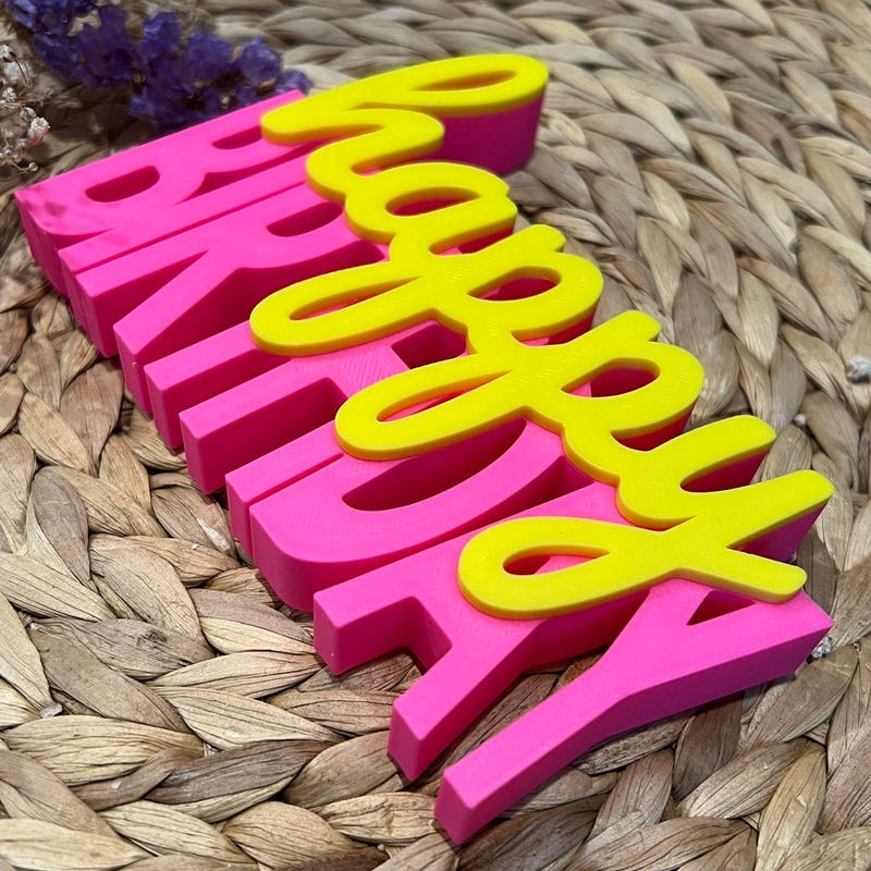 3d Happy Birthday Sign - Etsy