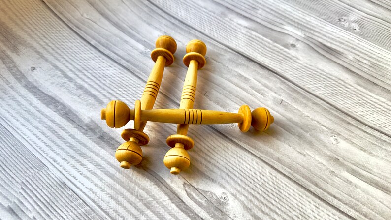 Thread Spools in Medieval Style, Weaving Thread Bobbins Vintage Style ...