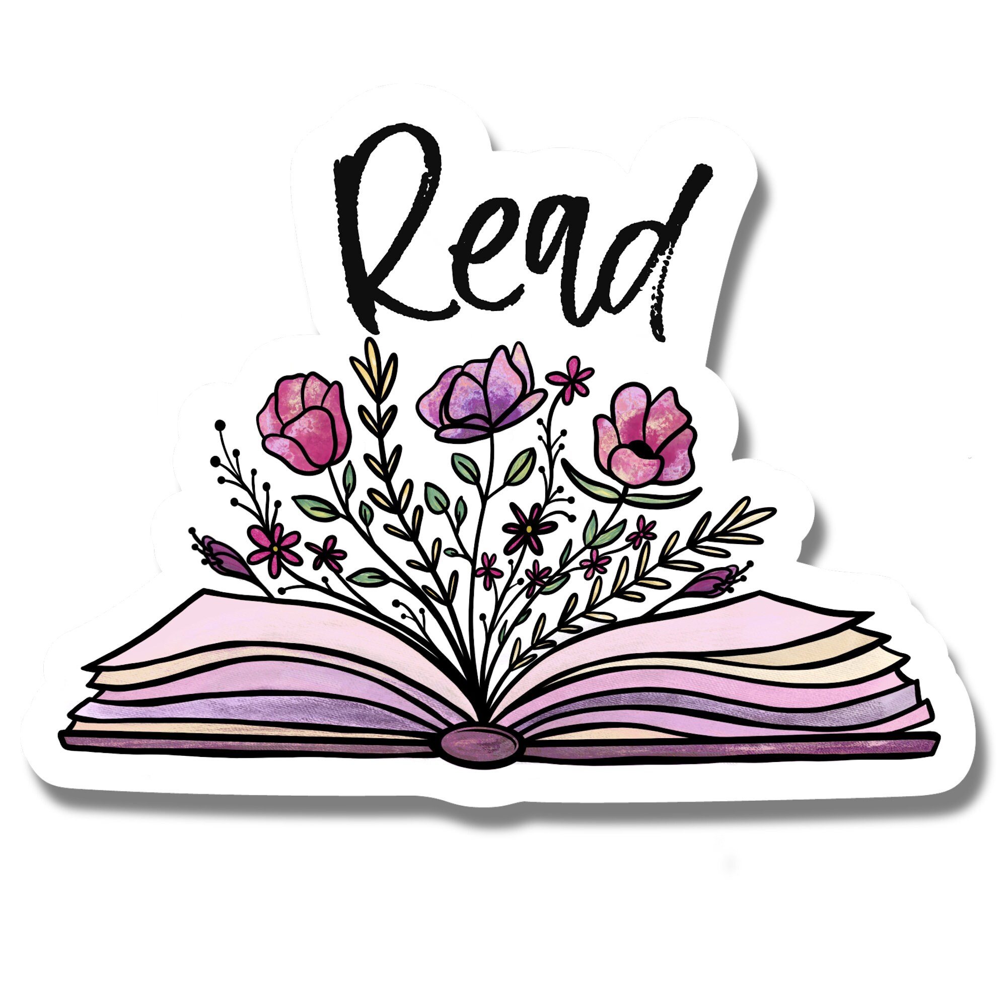 Book Reader Vinyl Sticker Decal 3 Inch Party Favors, Decorations, Party ...