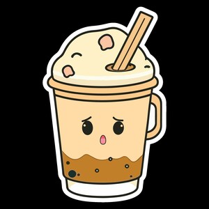 Funny Kawaii Coffee Vinyl Sticker Decal Party Supplies, Journal ...