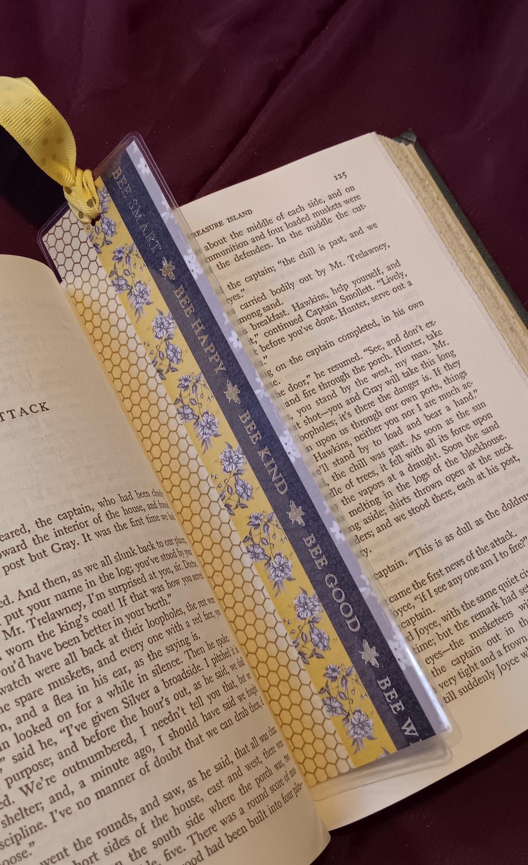 Bookmark, Laminated Bookmarkers Tropical or Honey Bee Designs 2 Sided 8 ...