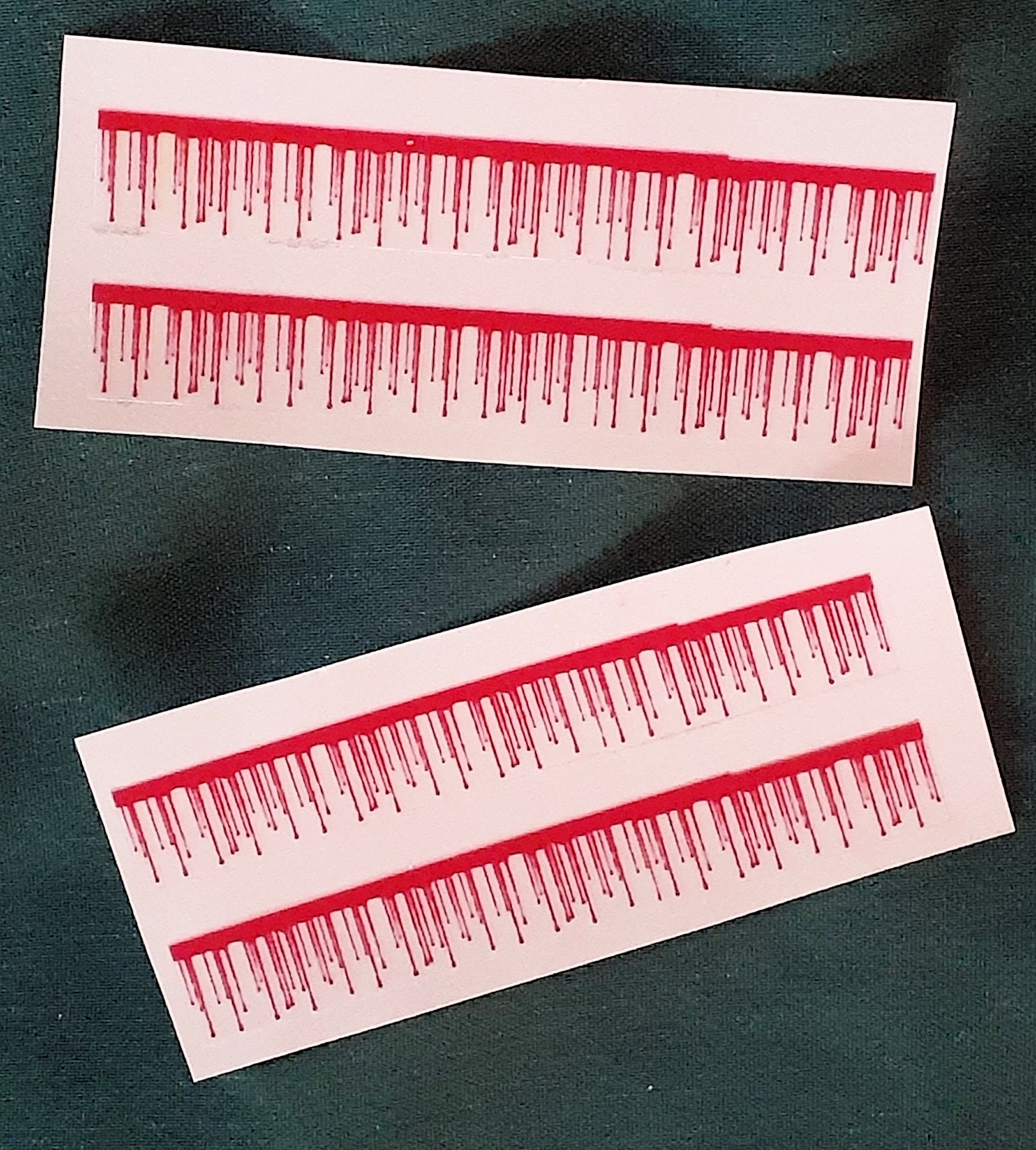 Dripping Blood Clear Decals Stickers Transfers Nail Art for Fingernails ...