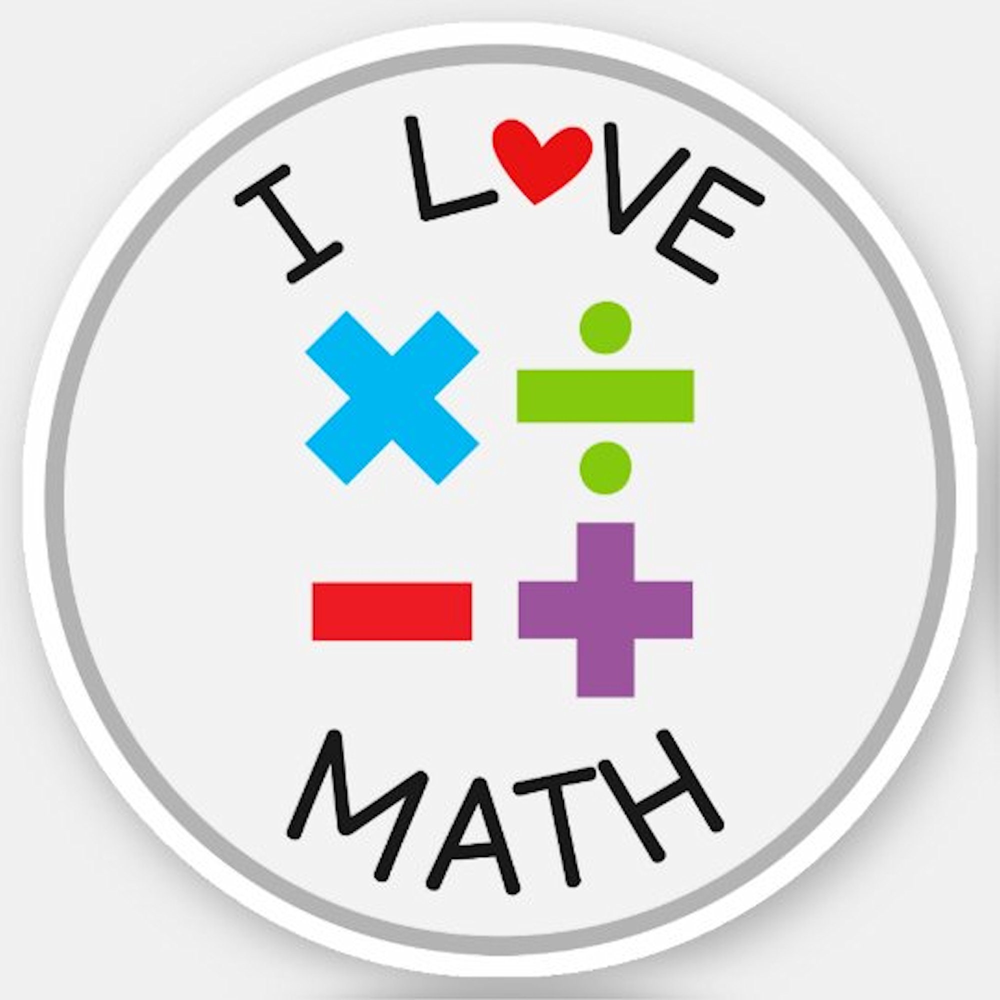 I LOVE School Subjects Vinyl Sticker Decal Math, Sports, Art & More ...