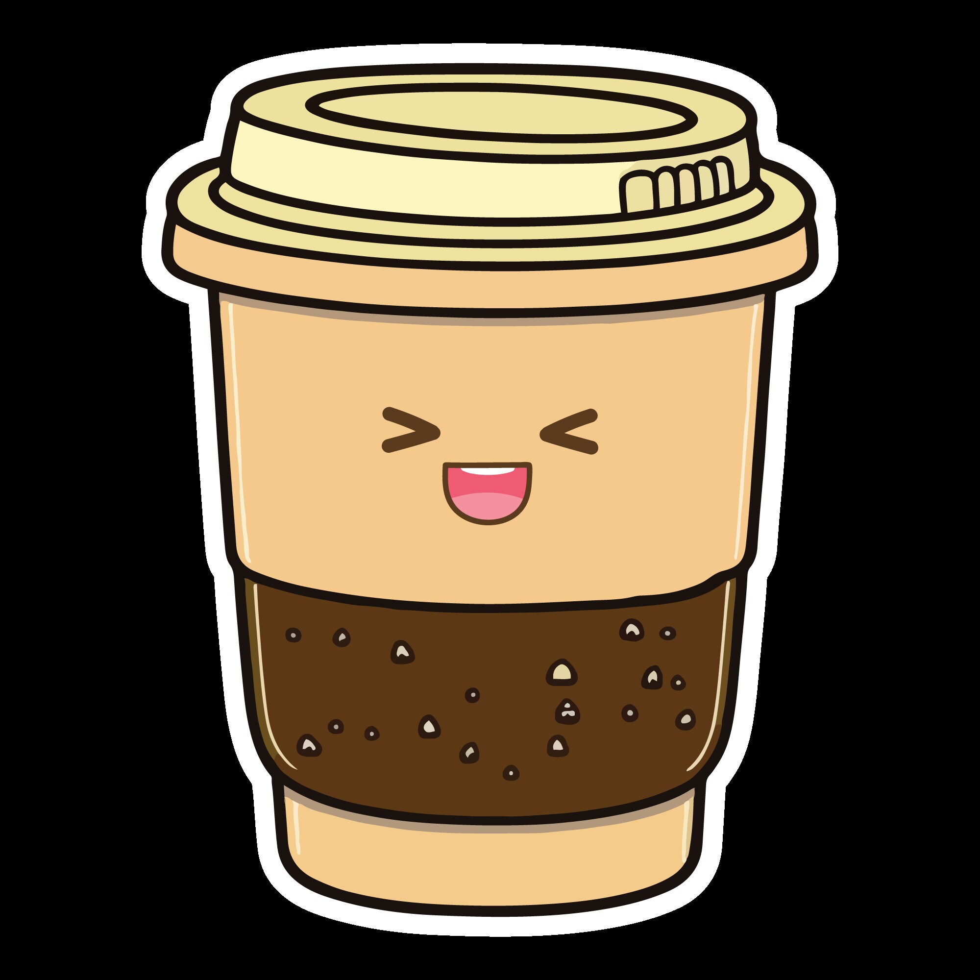 Funny Kawaii Coffee Vinyl Sticker Decal Party Supplies, Journal ...