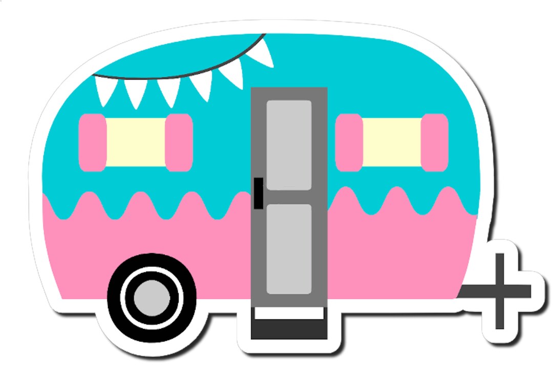 Retro Camper Vinyl Sticker Decal, Journal Stickers, Notebooks ...