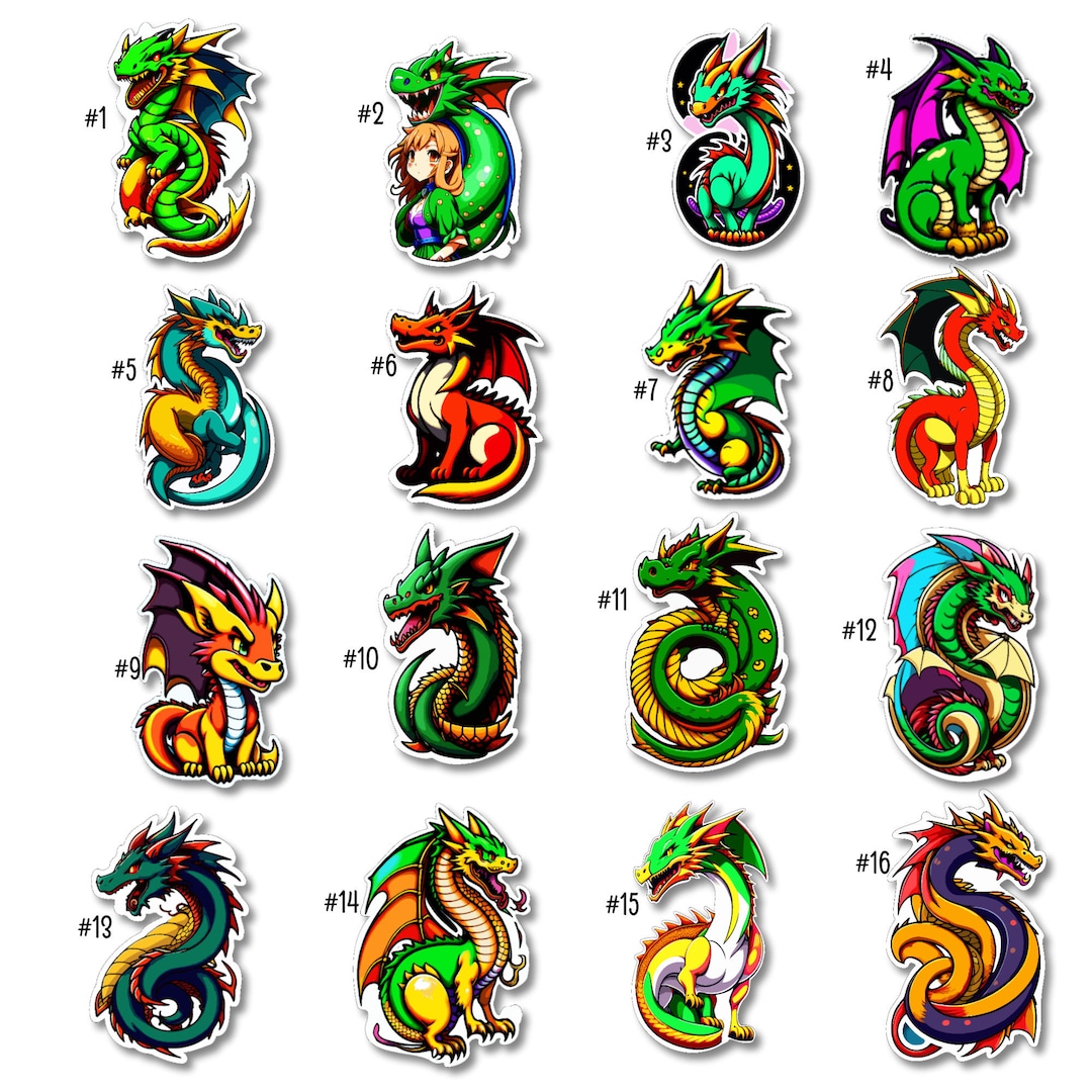 Dragons Cartoons Vinyl Sticker Decal Party Supplies, Journal Stickers ...