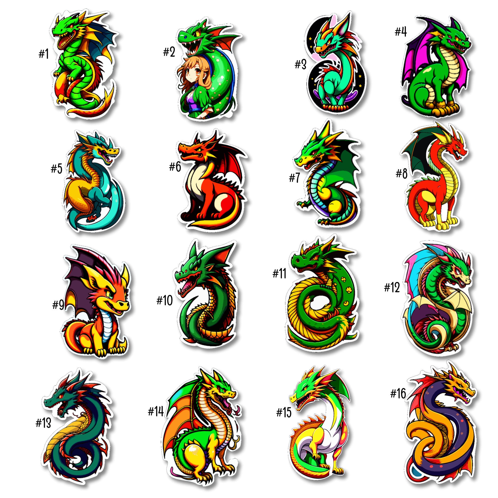 Dragons Cartoons Vinyl Sticker Decal Party Supplies, Journal Stickers ...