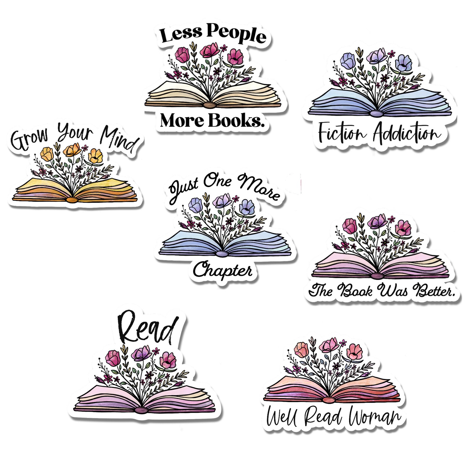 Book Reader Vinyl Sticker Decal 3 Inch Party Favors, Decorations, Party ...