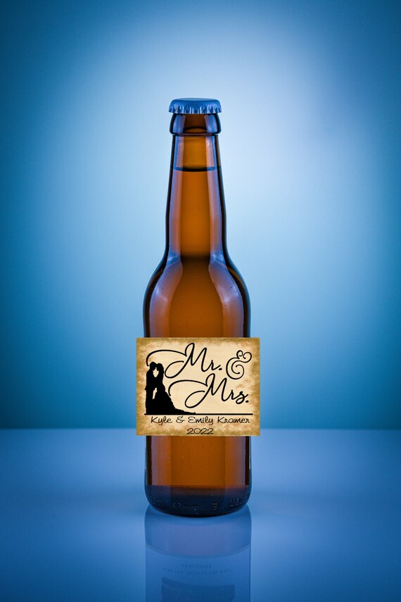 Rustic Wedding Rectangle Stickers Beer or Wine Bottles or | Etsy