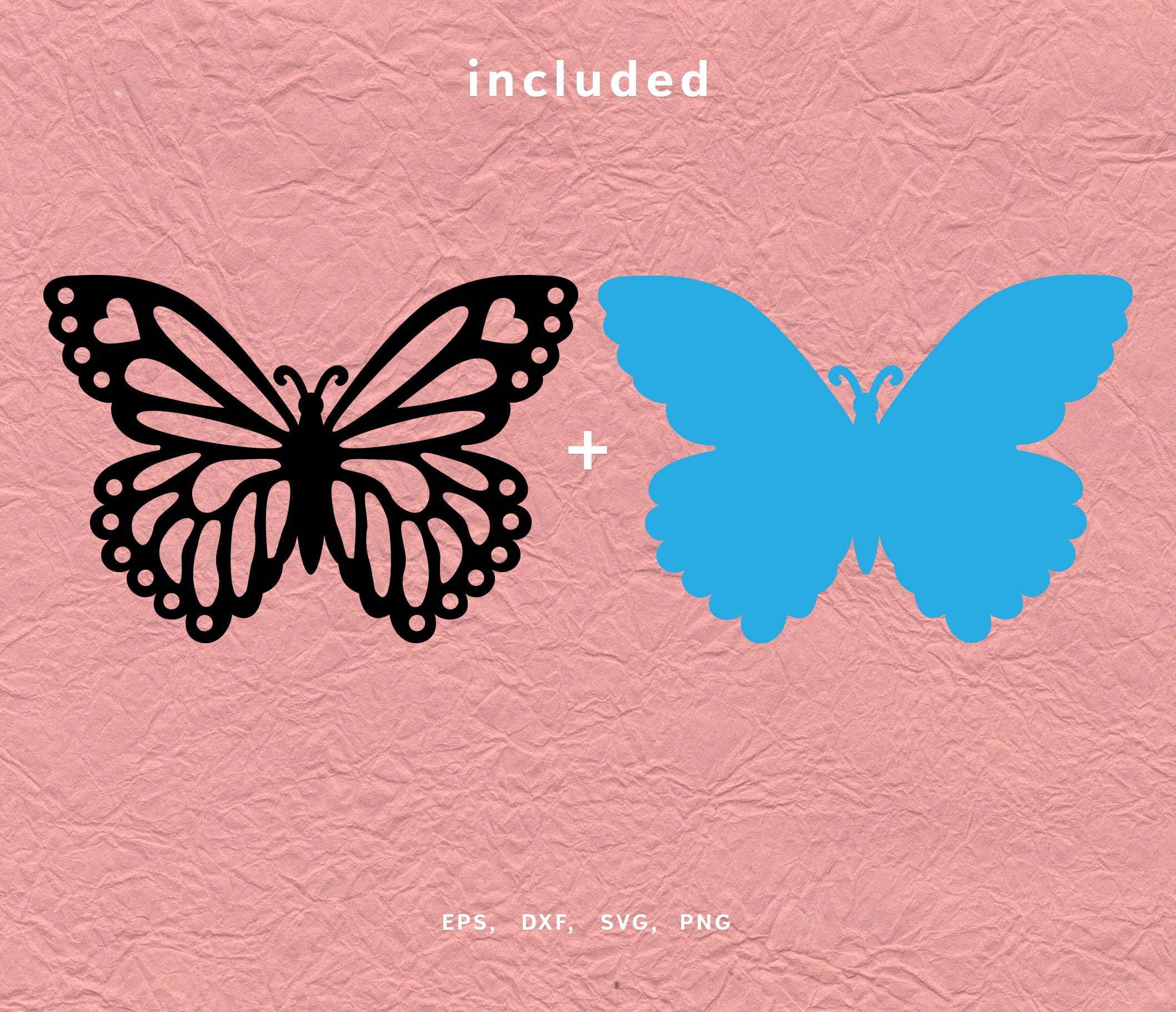 Butterfly Plotter File Cut File Template cricut Cameo eps - Etsy UK