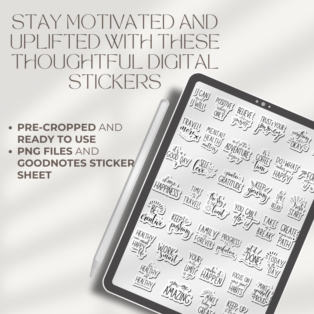 Motivational Digital Stickers | Positive Affirmation Stickers | Self ...