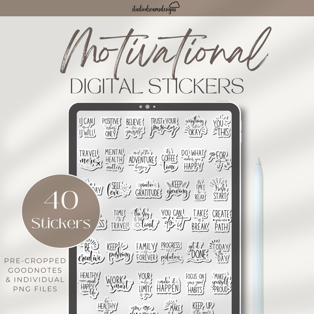 Motivational Digital Stickers | Positive Affirmation Stickers | Self ...