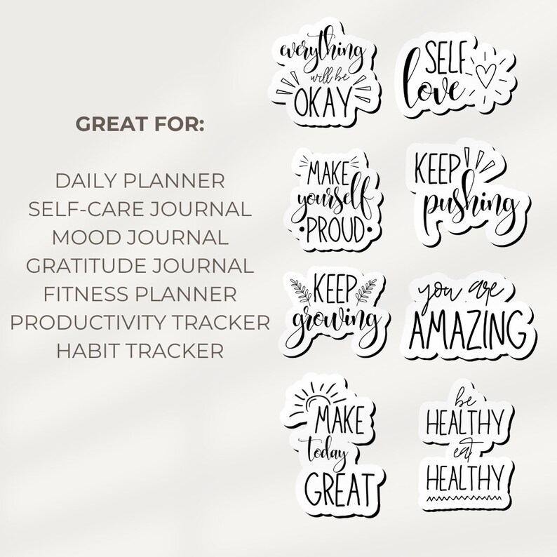 Motivational Digital Stickers | Positive Affirmation Stickers | Self ...