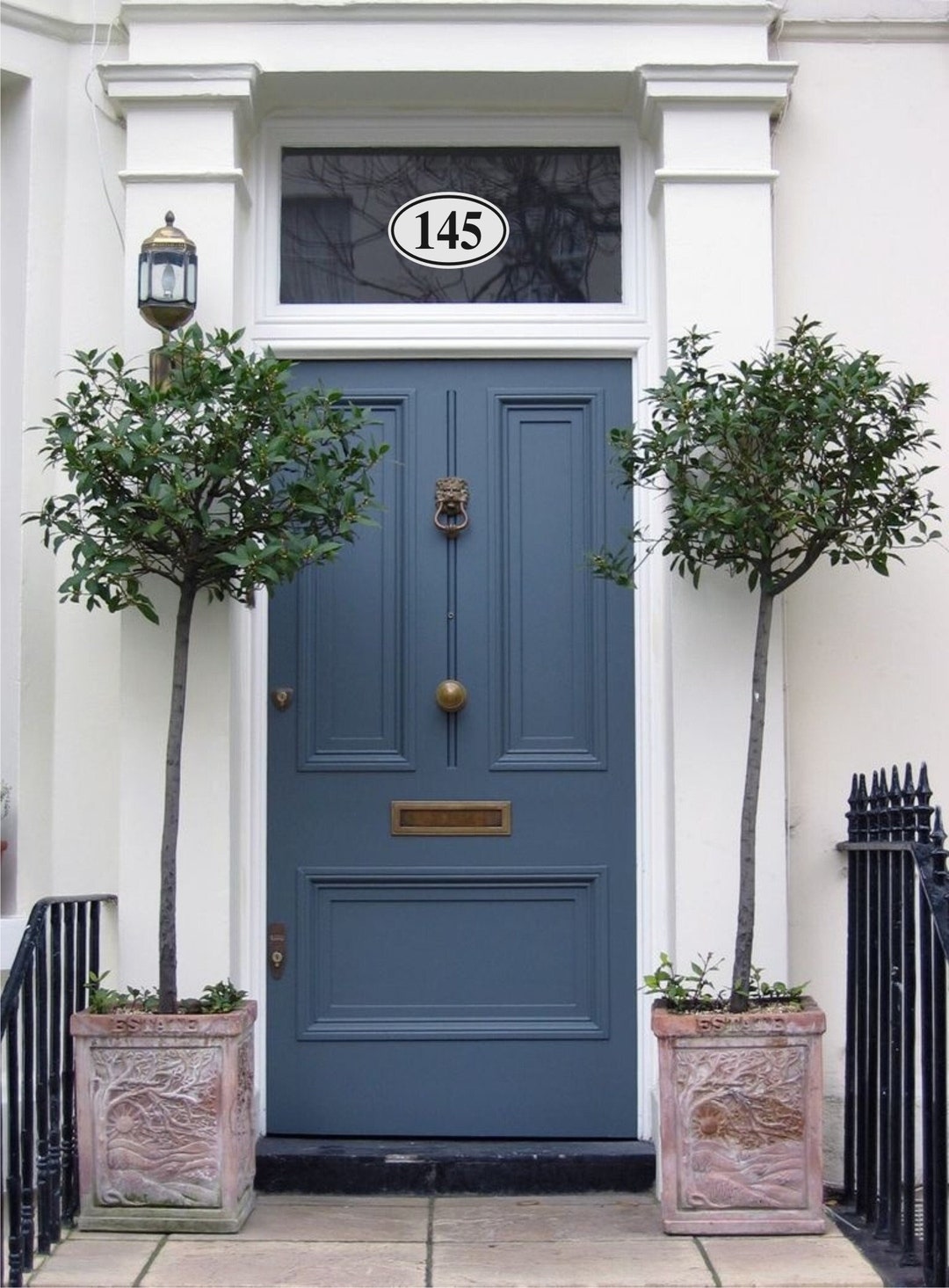 Personalised Classic Door Number Decal - Numbers in Oval Classic - Etsy UK
