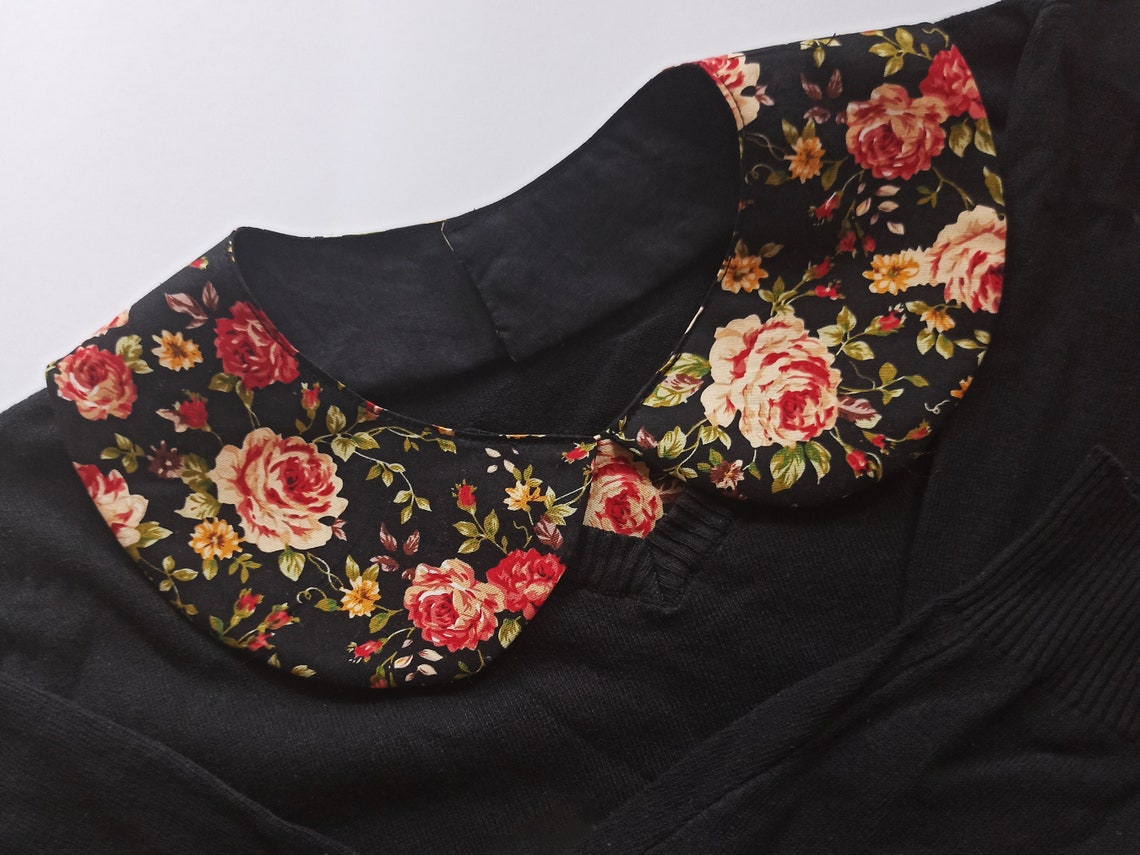 Cottagecore Detachable Collar With Roses Cottagecore - Etsy