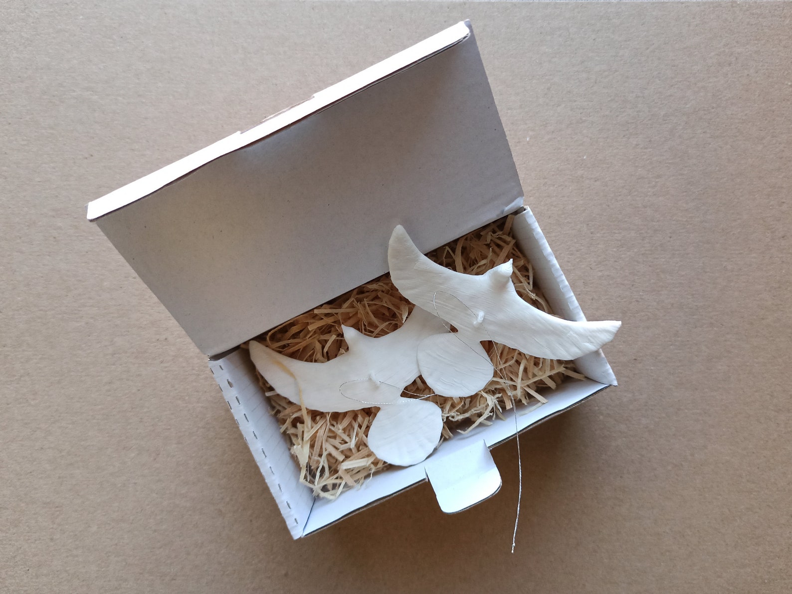 Doves of Friendship, Pair of White Turtle Doves as a Hanging Christmas ...
