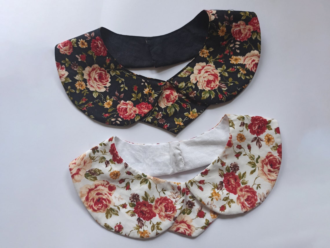 Cottagecore Detachable Collar With Roses Cottagecore | Etsy