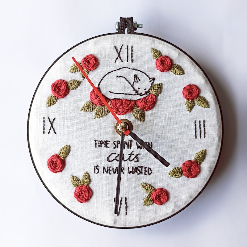 Embroidery Clock - Etsy
