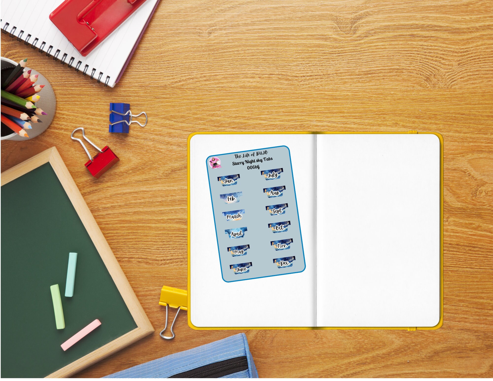 Celestial Dreams: Starry Night Sky Divider Tabs for Planners and ...