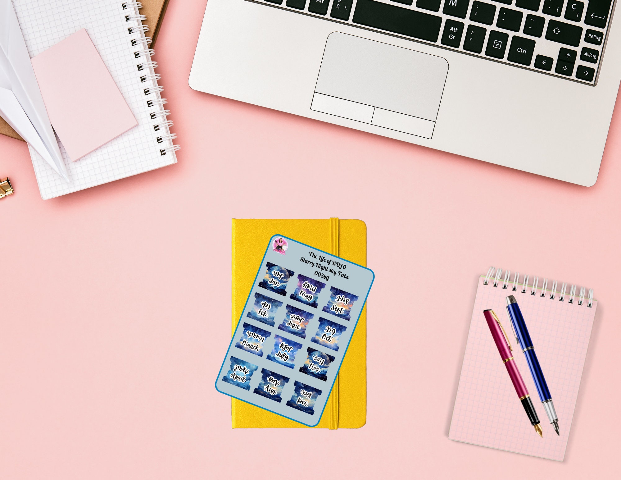 Celestial Dreams: Starry Night Sky Divider Tabs for Planners and ...