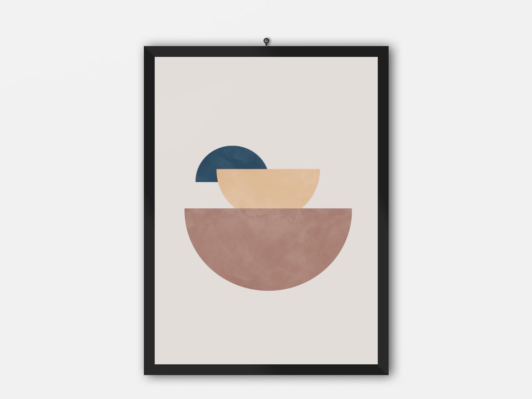 Digital Abstract Bowls Print Minimalistic Print Home Decor Art Wall Art ...