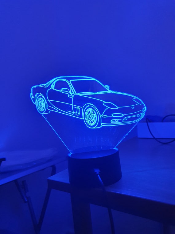 Mazda Rx7 3D Illusion Led Night Light Custom Made Color | Etsy