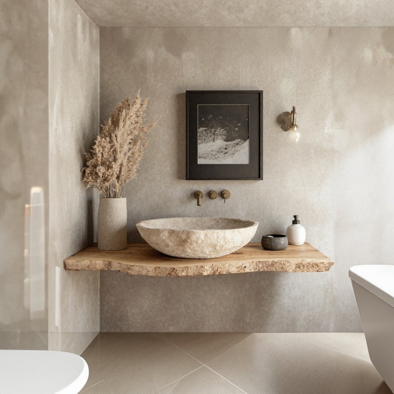 Floating Bathroom Vanity Rustic Etsy