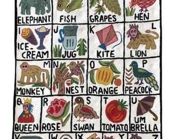 Folk Art Alphabet - Etsy