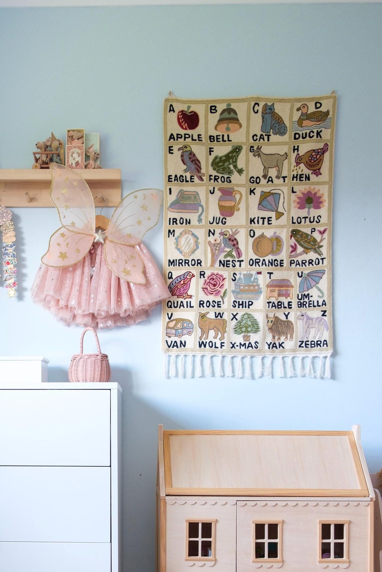 Handmade Alphabet ABC Wall Hanging Tapestry With Pastel Tones | Marsar ...