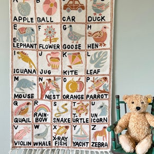 Handmade Alphabet ABC Wall Hanging Tapestry Aru - Etsy UK