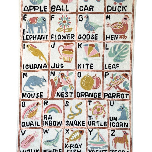 Handmade Alphabet ABC Wall Hanging Tapestry Aru - Etsy UK
