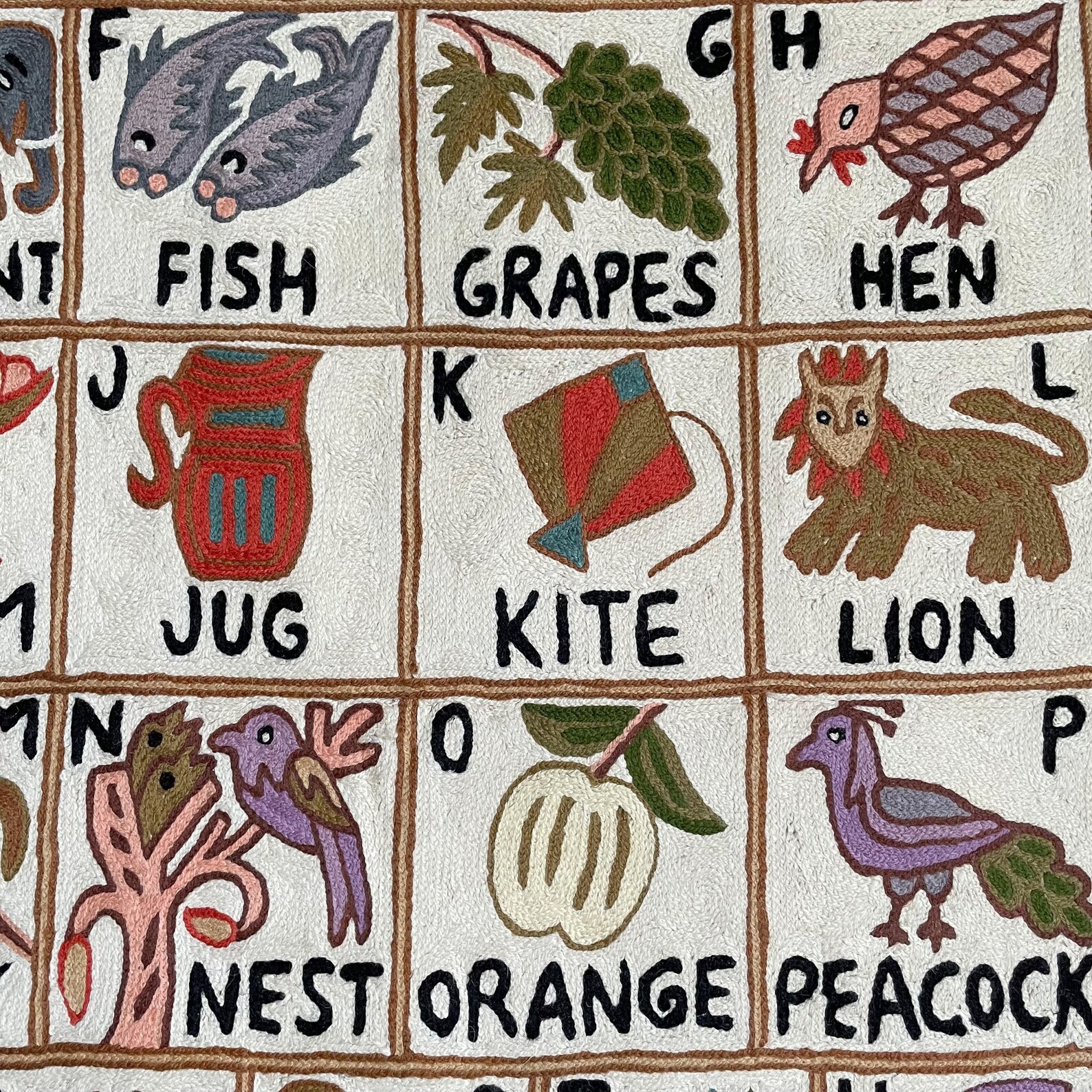 Handmade Alphabet ABC Wall Hanging Tapestry With Lilac Tones Shekdur - Etsy