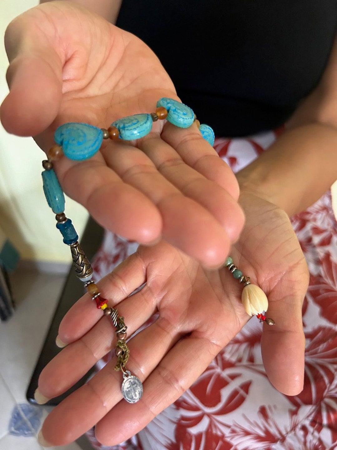 Blue Heart Flower Chaplet - Etsy