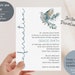 Watercolor Dove Confirmation Invitation Template: Editable Digital ...